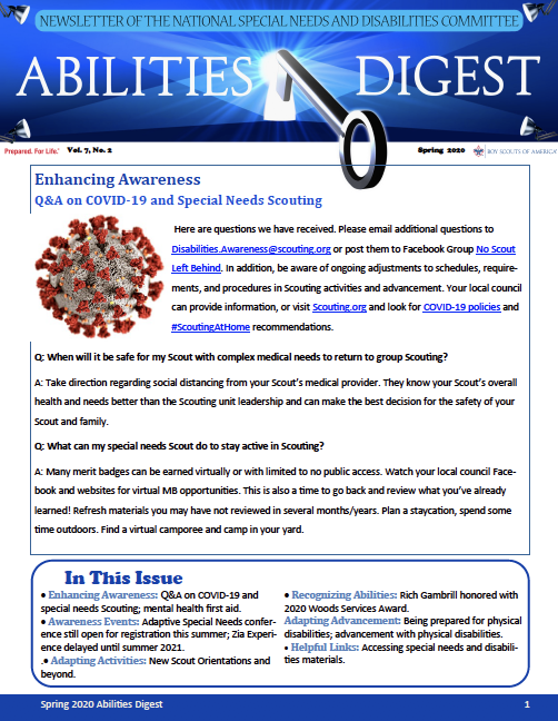 Abilities Digest, Spring 2020 – Able Scouts